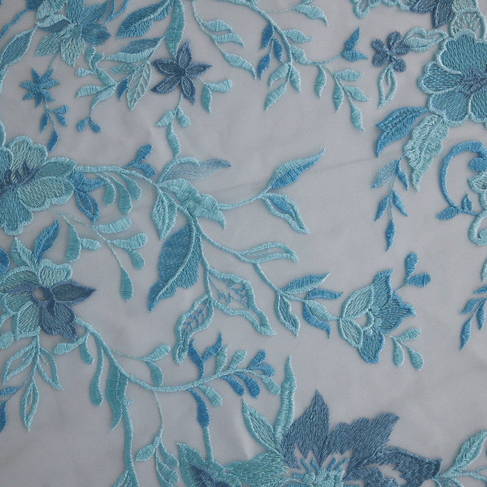 REINA SINGLE BORDER EMB MESH | 26424 | Wholesale Fabrics from $23.69 USD